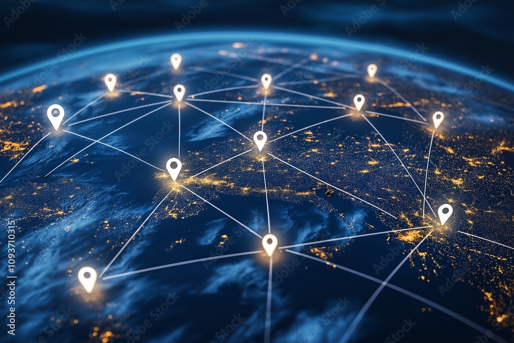 Global Network Connection: A stunning visualization of interconnected ...