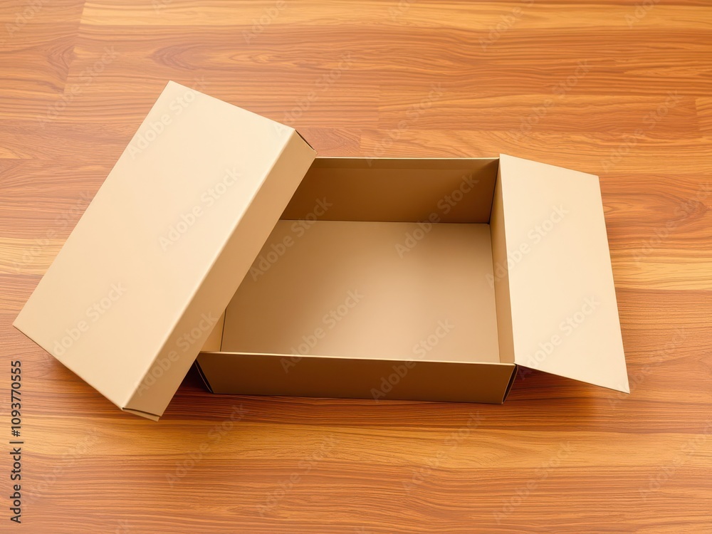 Shoe box with die cut template design on white background, packaging ...