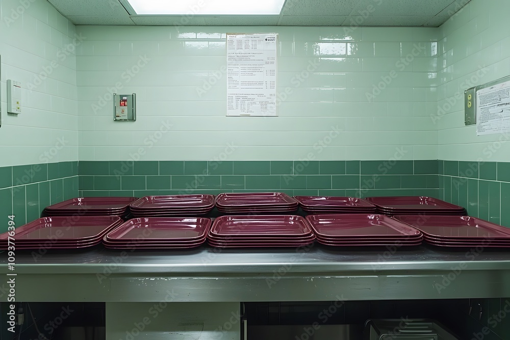Hospital Canteen Trays – Organised Meal Service, Healthcare Facility ...
