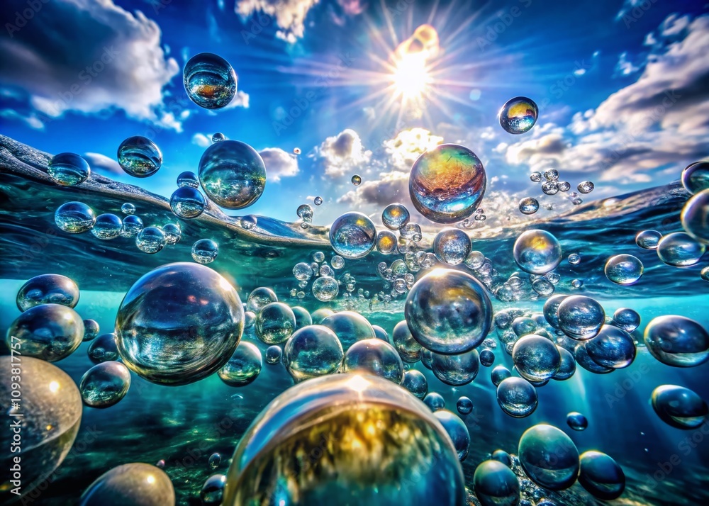 Captivating Macro Photography of Bubbles Rising to the Surface in a ...