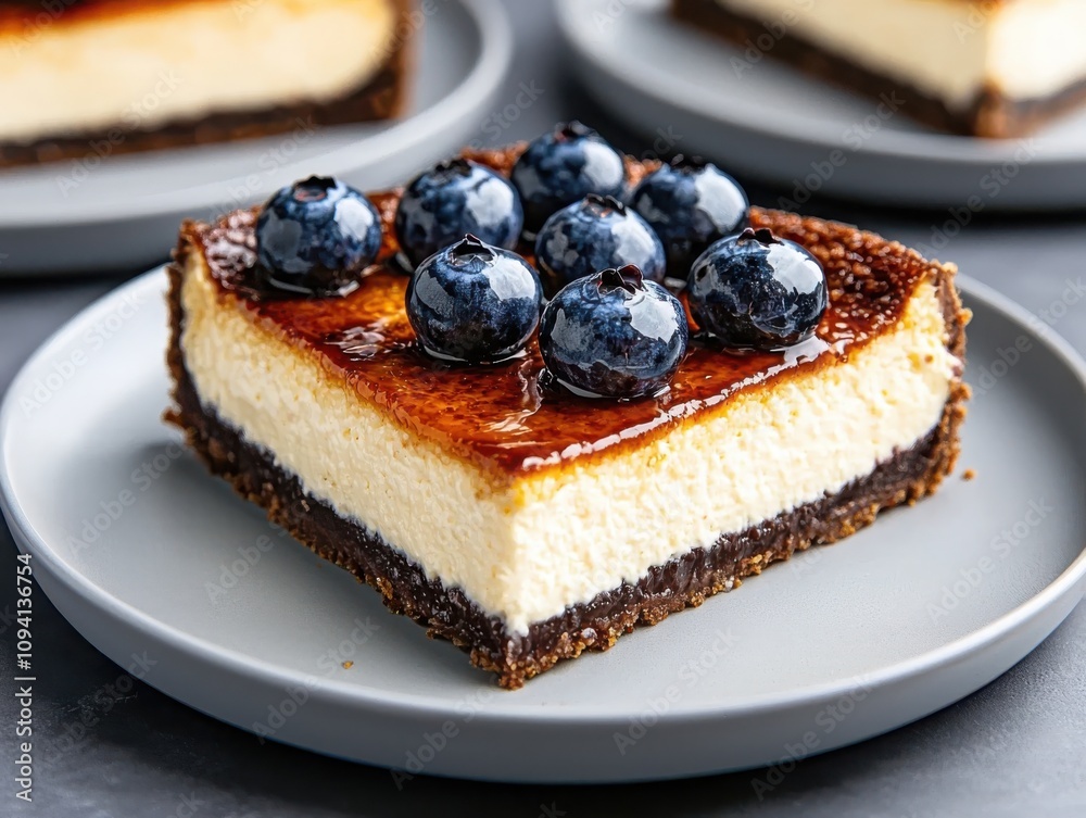 Indulge in a classic baked cheesecake with buttery graham cracker crust ...