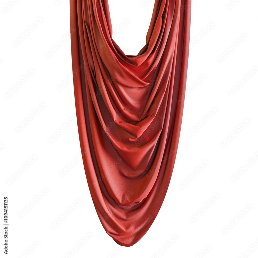 red theater curtain that dropped down as a straight line. Background ...