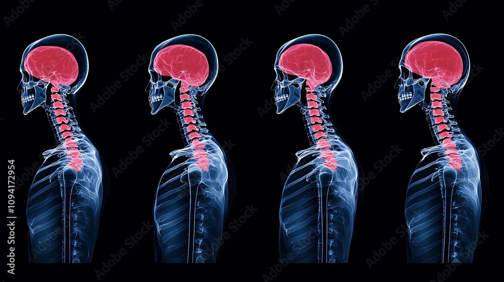 X ray scan visualizing the human skeletal structure and anatomy ...