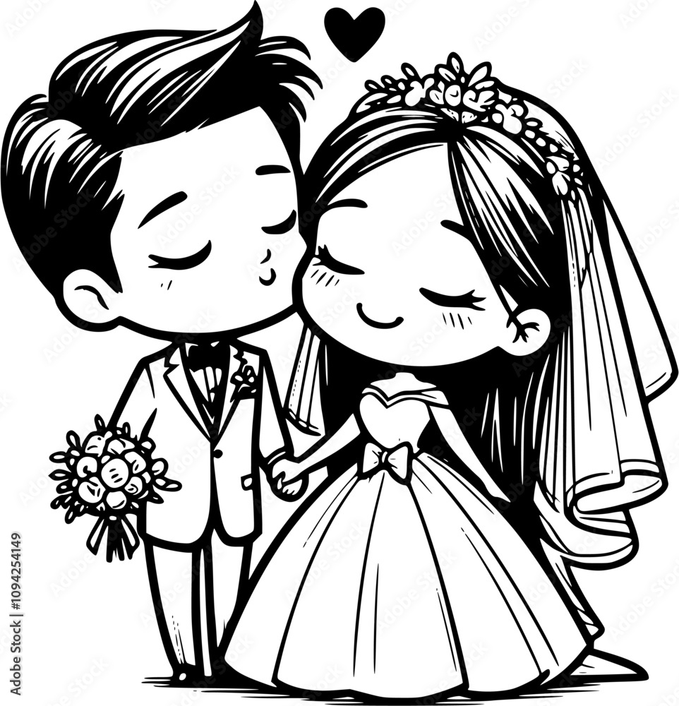 bride and groom silhouette on a hilltop svg, wedding couple sharing a ...