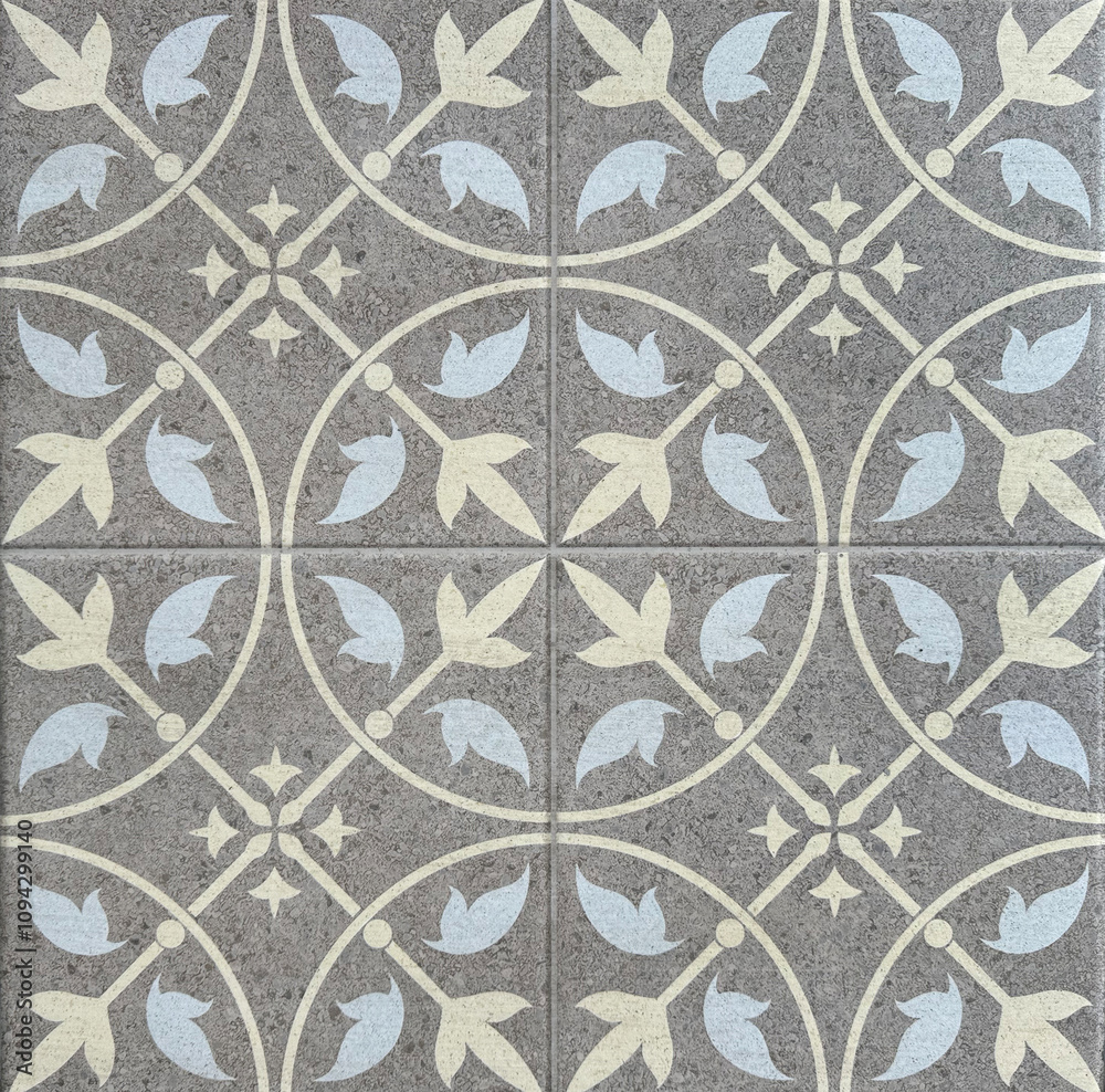 Colonial heritage patterned tiles in random various patterns. Batik ...