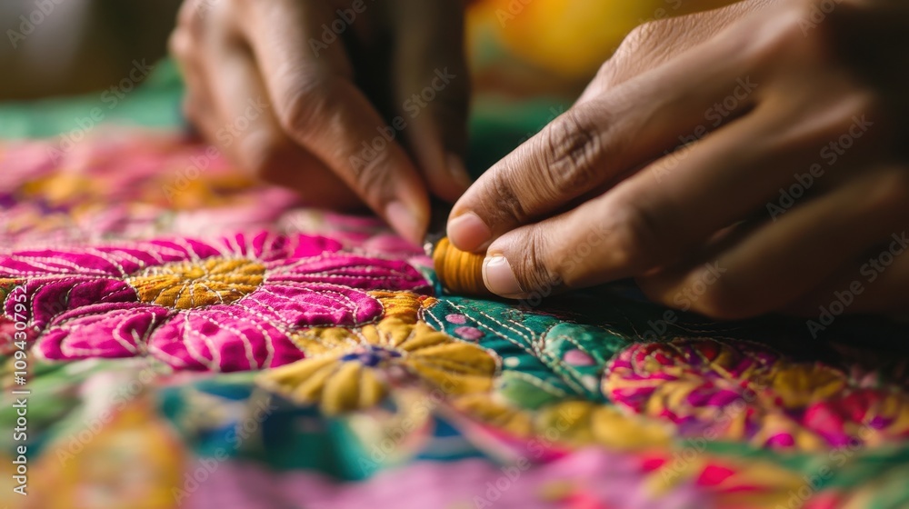 Artisans craft Nakshi Kantha quilts with vibrant patterns and intricate ...