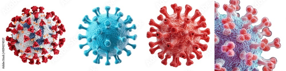 3D Virus Disease Concept. Illustration of a virus structure, showcasing ...