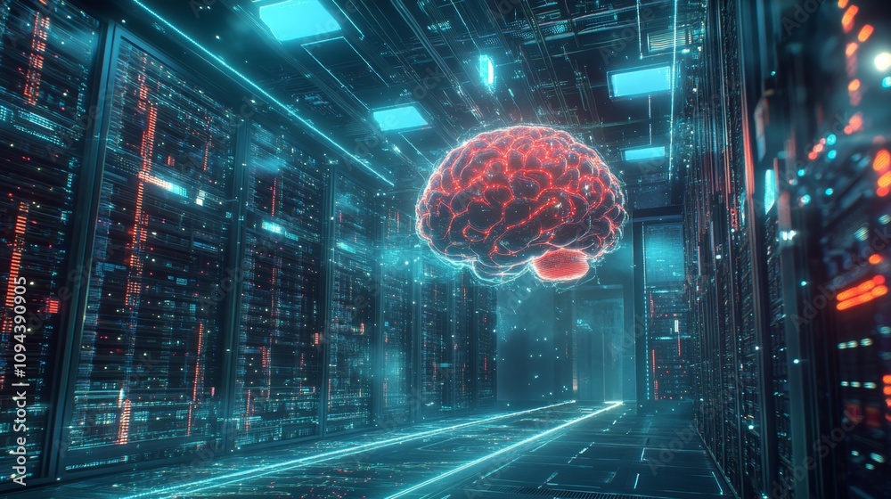 Innovative technology event showcasing ai brain simulation virtual ...