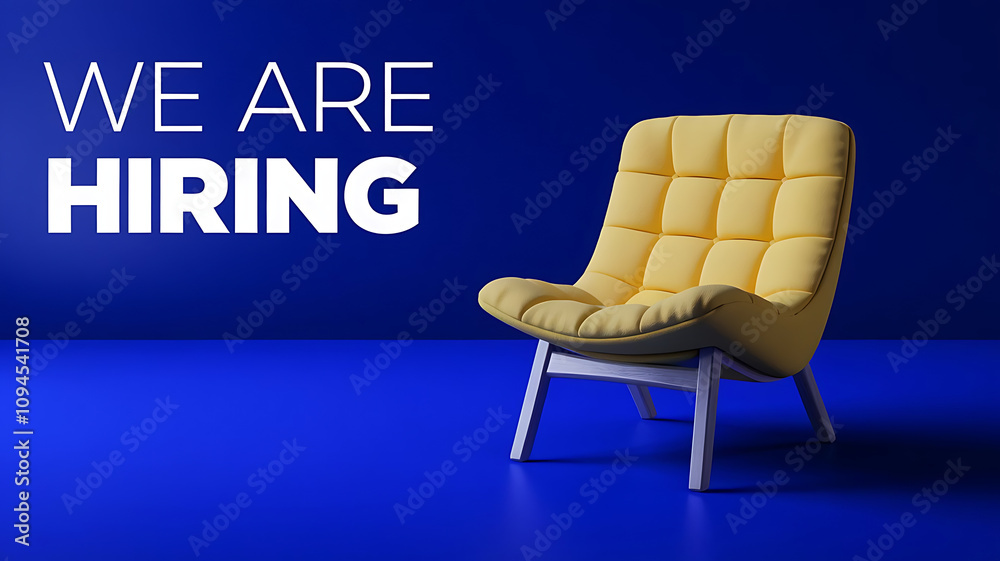 We Are Hiring - Modern Yellow Chair, job vacancy, recruitment ...