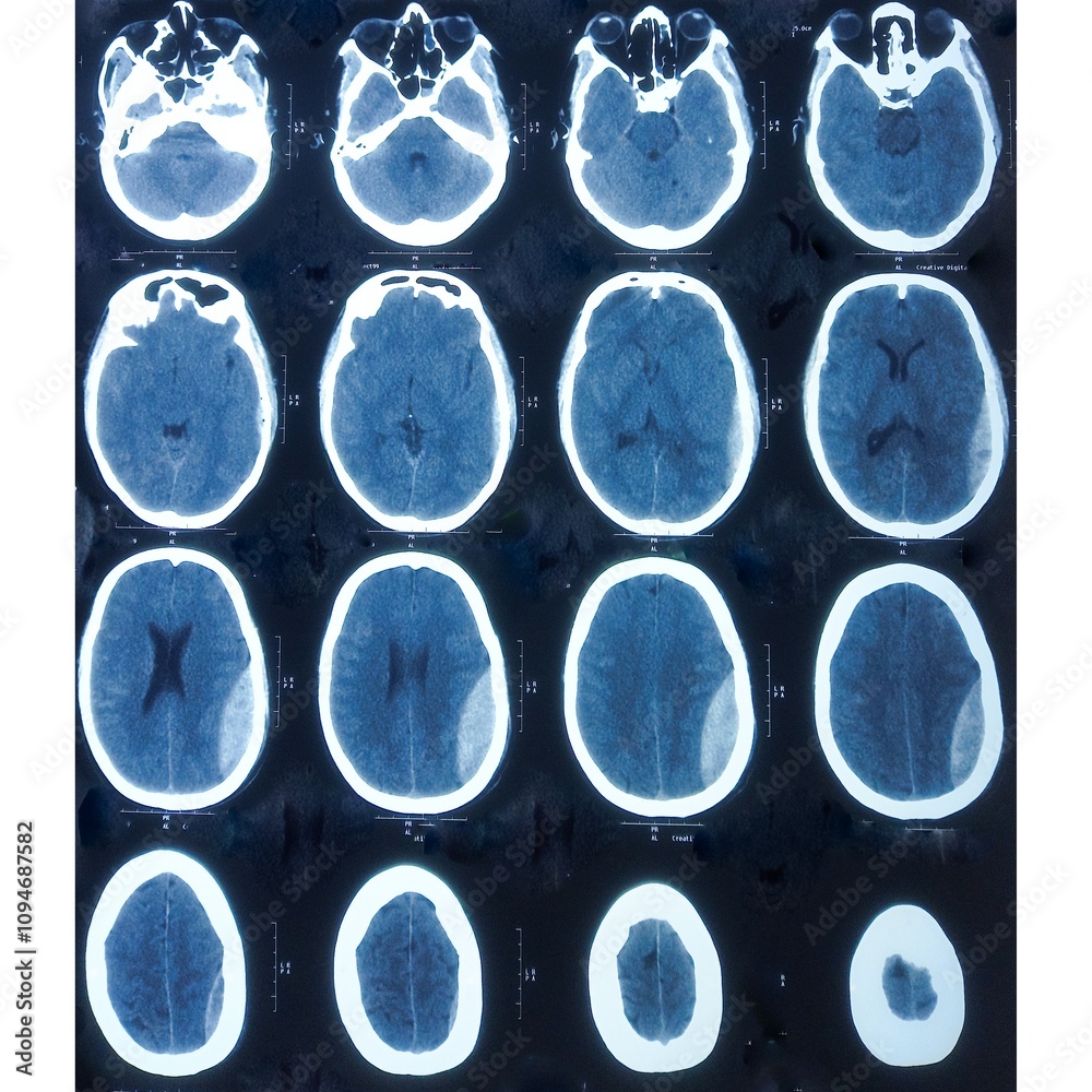 Computer tomography (CT scan) showed subdural hematoma in trauma ...