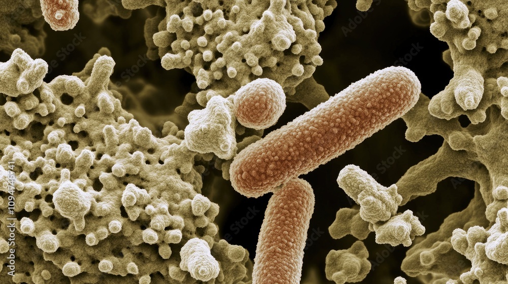 Microscopic view of Clostridium Difficile bacteria, which causes ...
