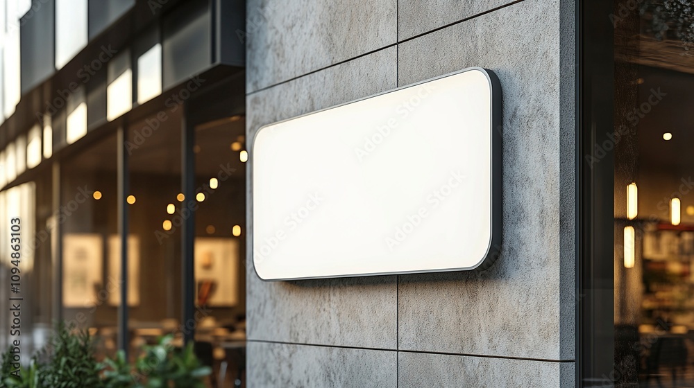 Rounded Street storefront shop, cafe, restaurant mounted sign board ...