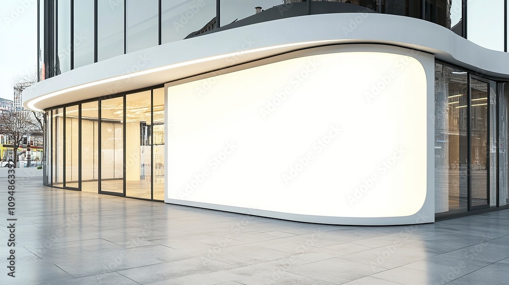 Rounded Street storefront shop, cafe, restaurant mounted sign board ...