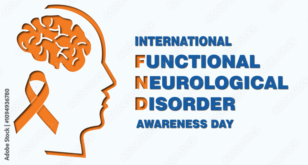 Vector illustration of a poster for International FND Awareness Day ...
