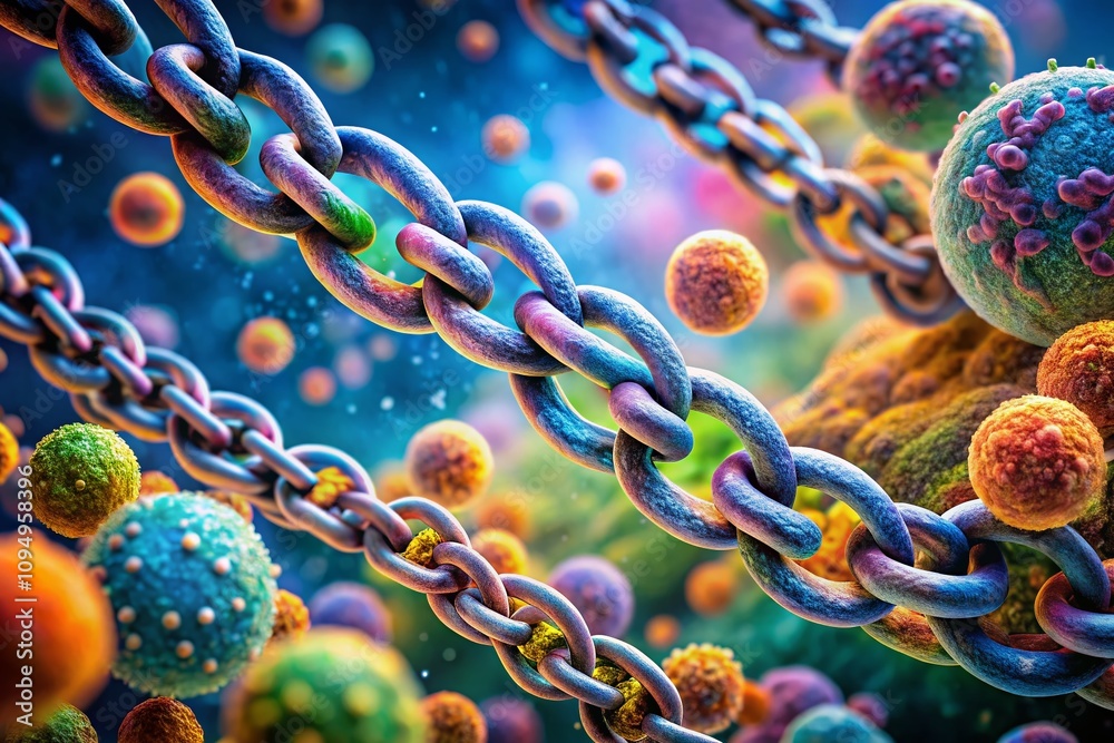 Double Exposure Photography of Gram Positive Cocci in Chains with ...