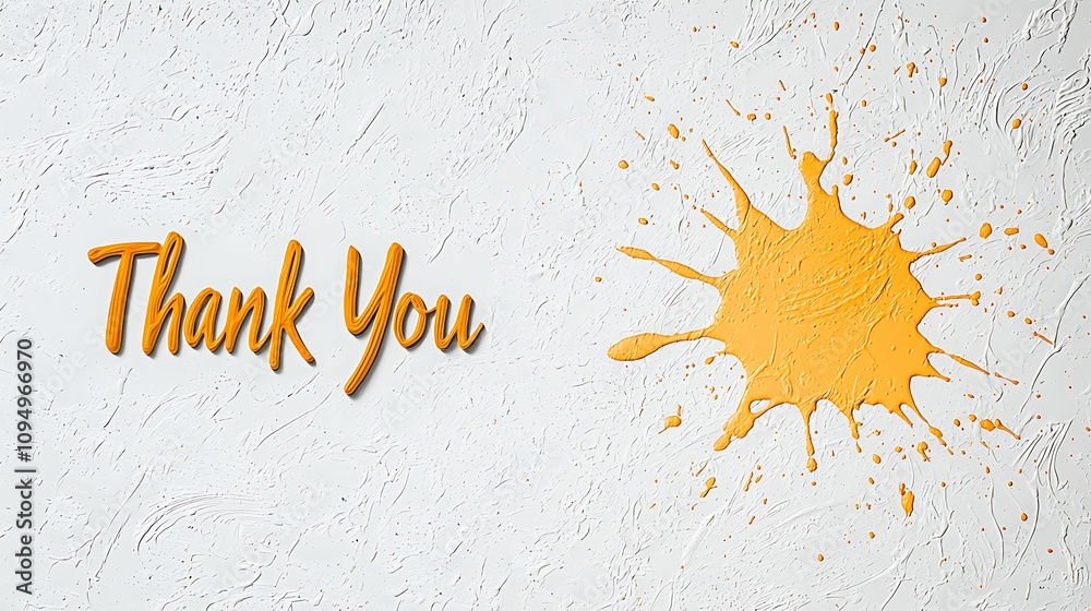 Thank you card featuring artistic celebration elements. A vibrant ...