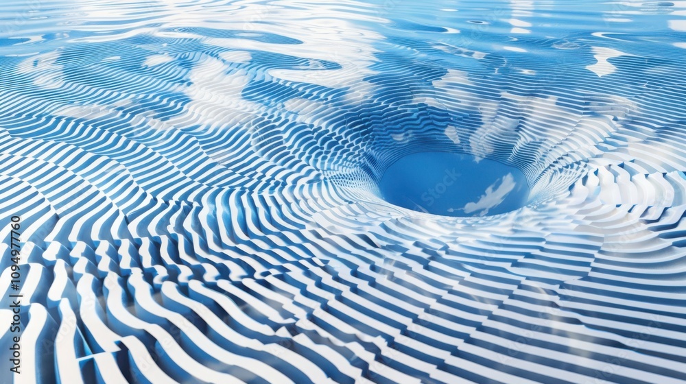 Creating algorithmic wave patterns in soft blue gradient colors a ...