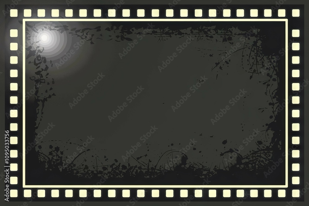 Film reel grunge background. Vintage movie frame texture; evokes ...
