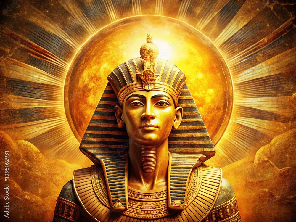 Vintage Style Photography Capturing the Essence of the Sun God Amun Ra ...