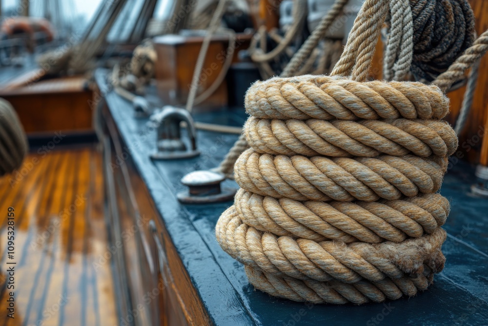 nautical rope design, nautical-themed design features rope and knot ...