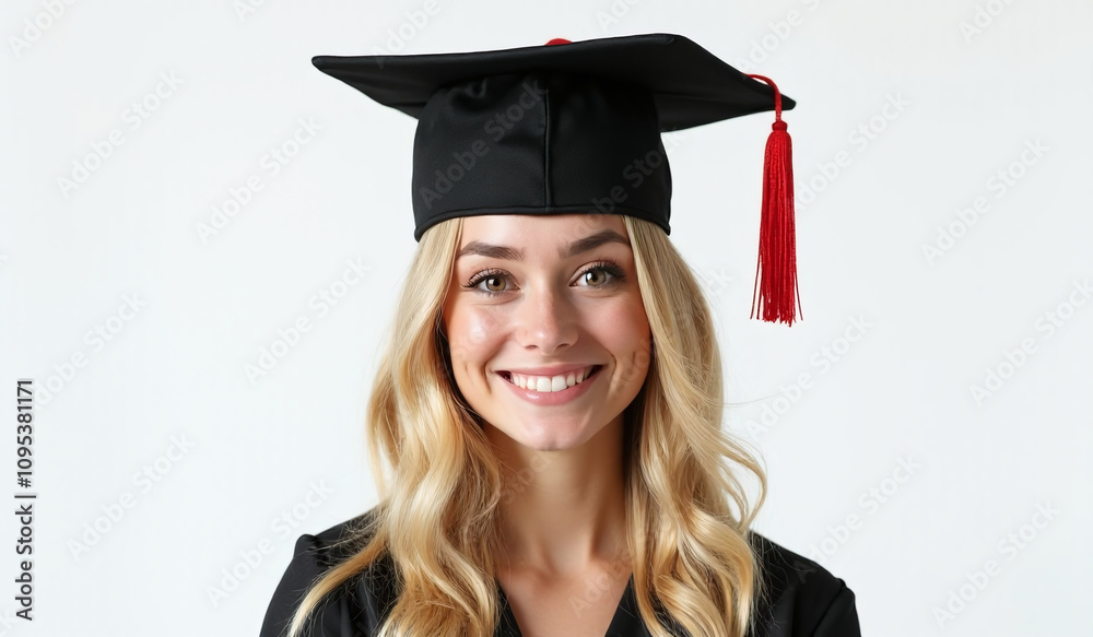 young woman graduates blonde hairstyle resembling official png image ...