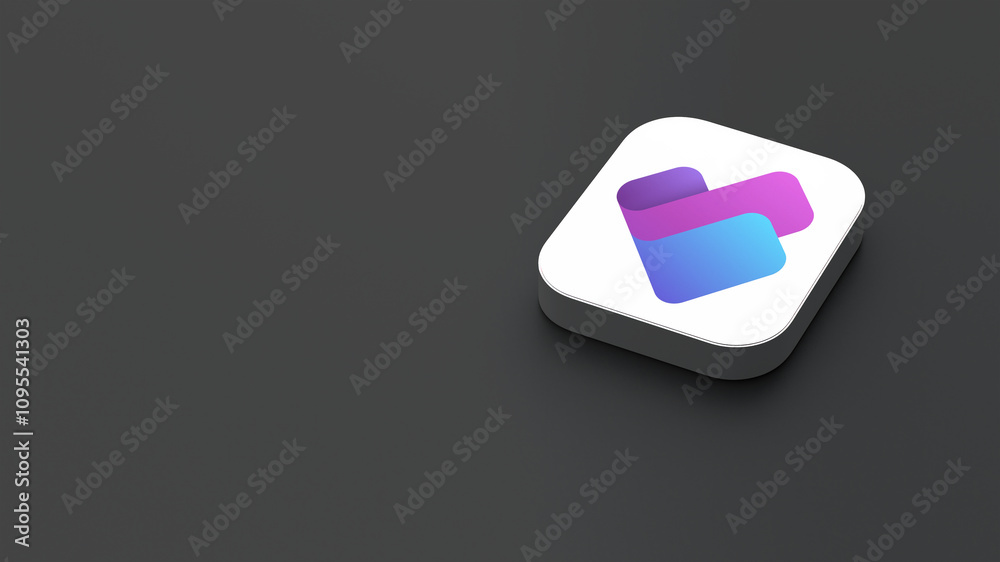 3D-rendered icon of the Microsoft Planner app logo, featuring a sleek ...