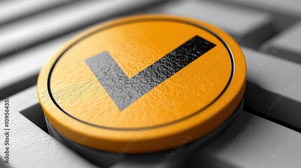 the check mark symbol represents the standard of quality control ...