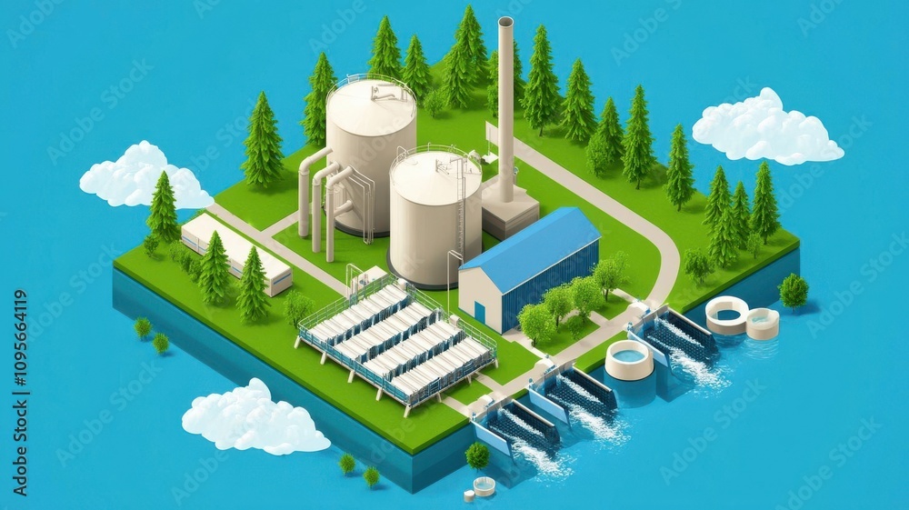 Diagram showing the stages of wastewater treatment, from primary ...