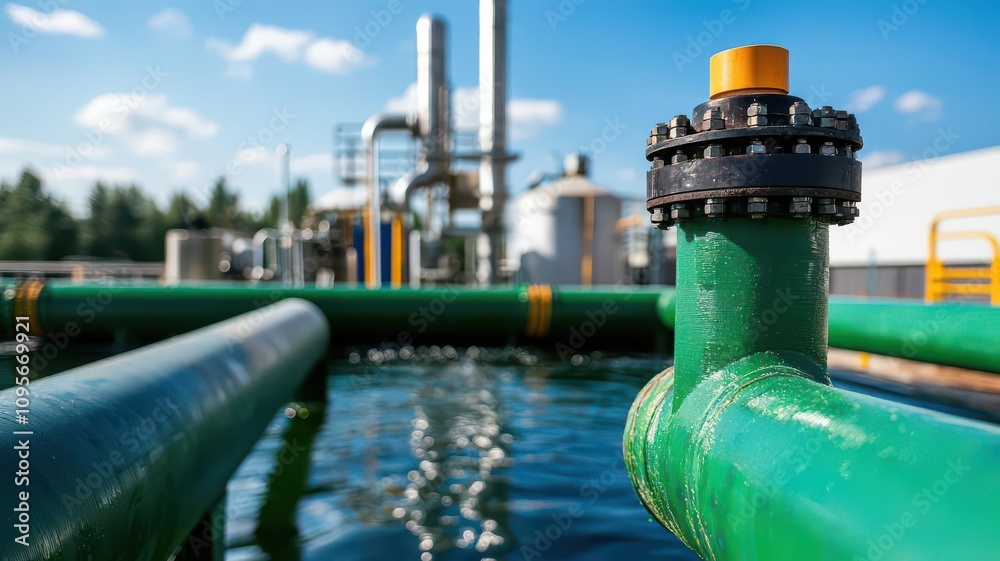 Wastewater treatment plant using algae bioreactors to absorb nutrients ...