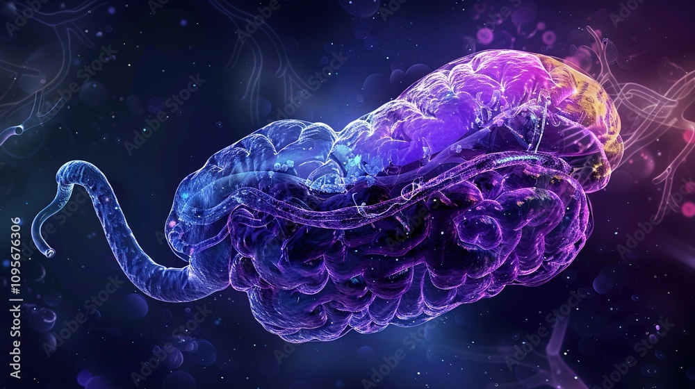 Pancreatic cancer cells depicted in a way that shows their complex and ...