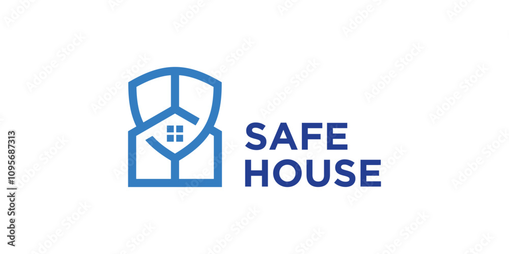 logo design combination shield and home,safe,property,construction ...