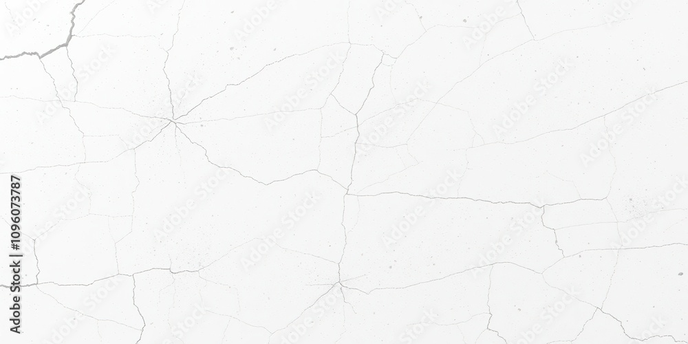 White ceramic texture with visible hairline cracks and subtle gray undertones, white background ...