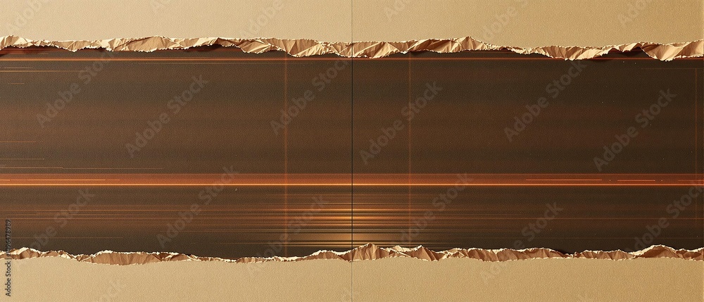 Aged and torn out magazine page with a distorted print effect on an old ...