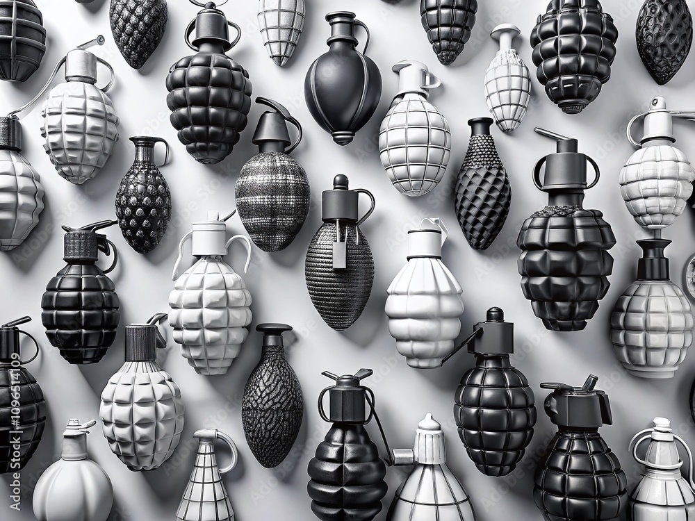 Aerial Photography of Black and White Grenade Designs for Creative ...
