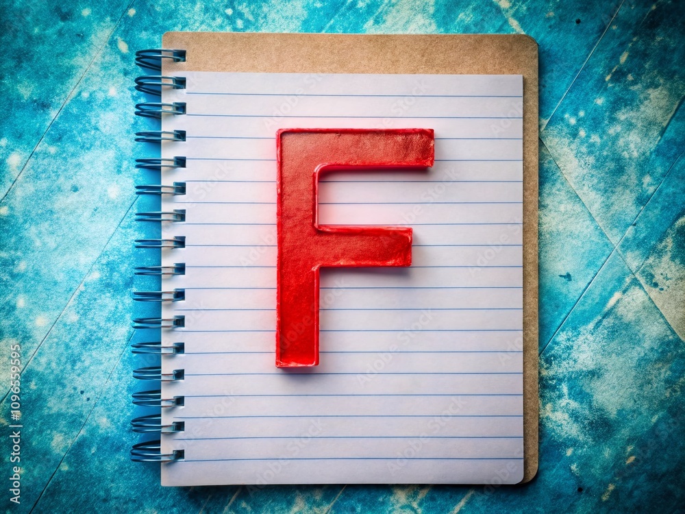 Captivating Double Exposure Photography of a Red Letter F on Notebook ...