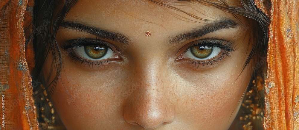 Captivating Indian woman with mesmerizing eyes and traditional attire ...