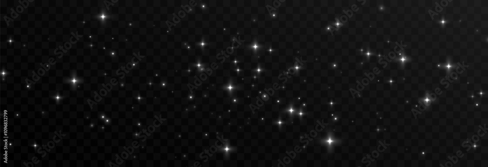 Vector space stars png. Glowing stars on transparent background. Space star background. Stock ...