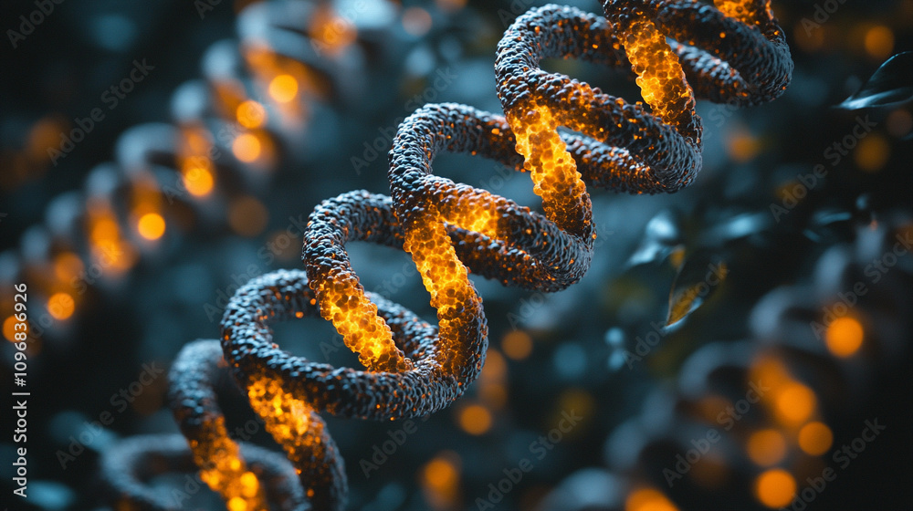 colorful molecular structures representing biomolecules, essential ...