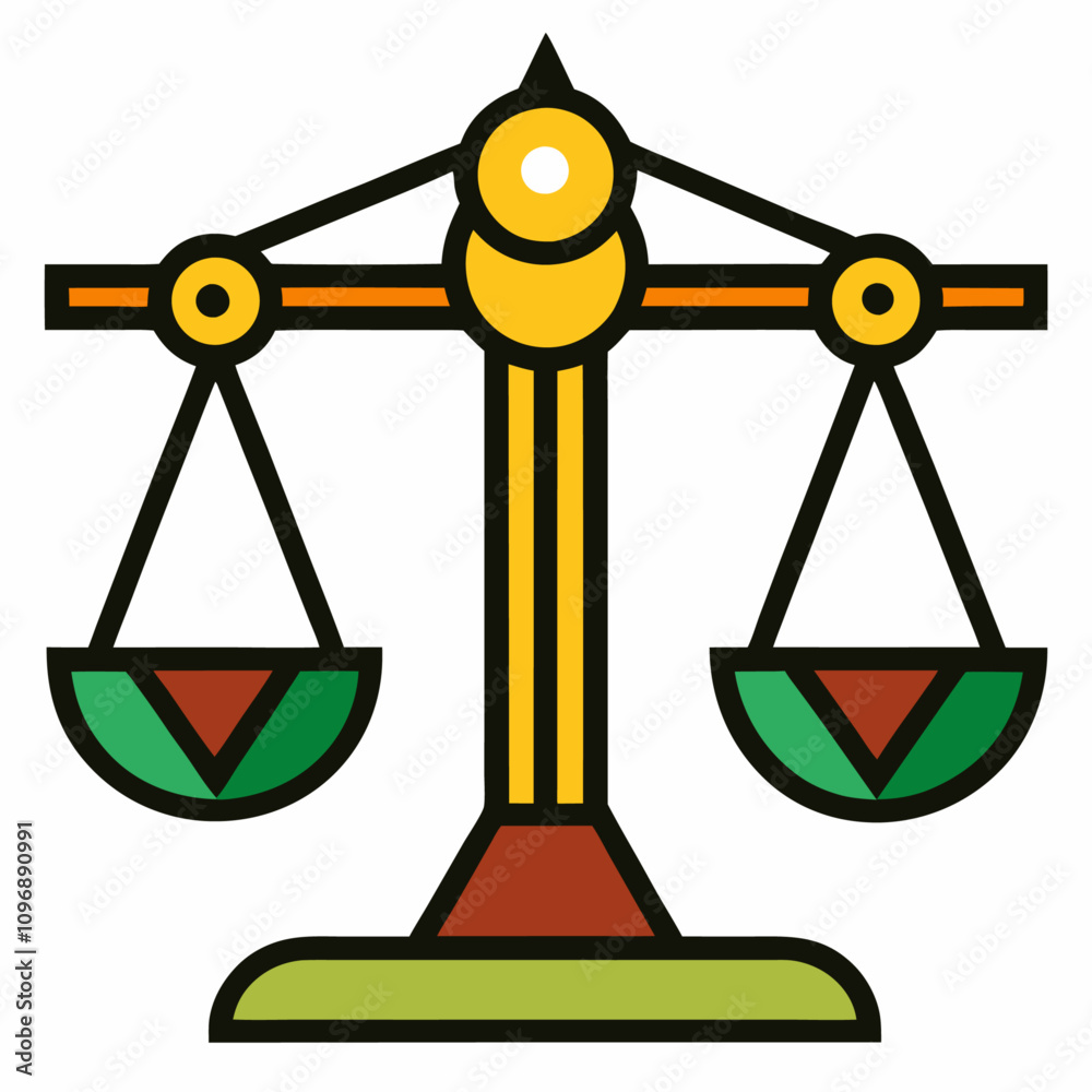 ancient scale clipart cartoon Illustration drawing Stock Vector | Adobe ...