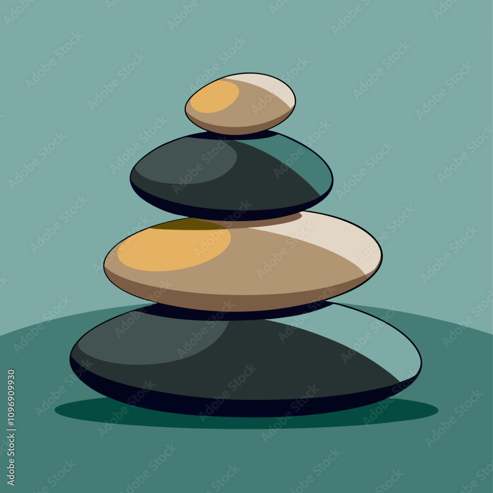 balancing stones clipart cartoon Illustration drawing Stock Vector ...