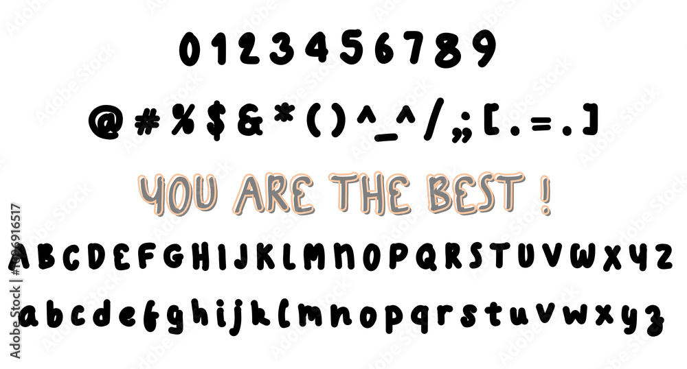 alphabet letters font set. COOL font with trendy letters thin, bold ...