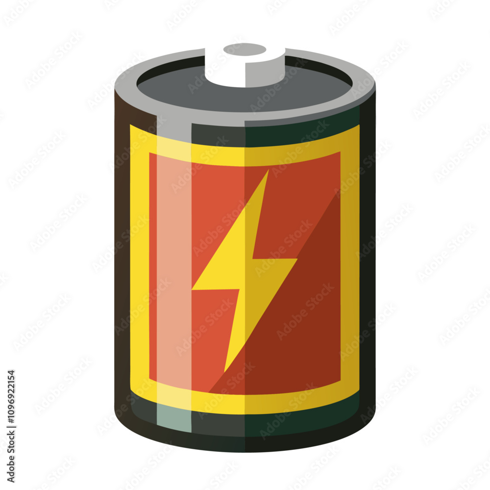 battery isolated clipart cartoon Illustration drawing Stock Vector ...