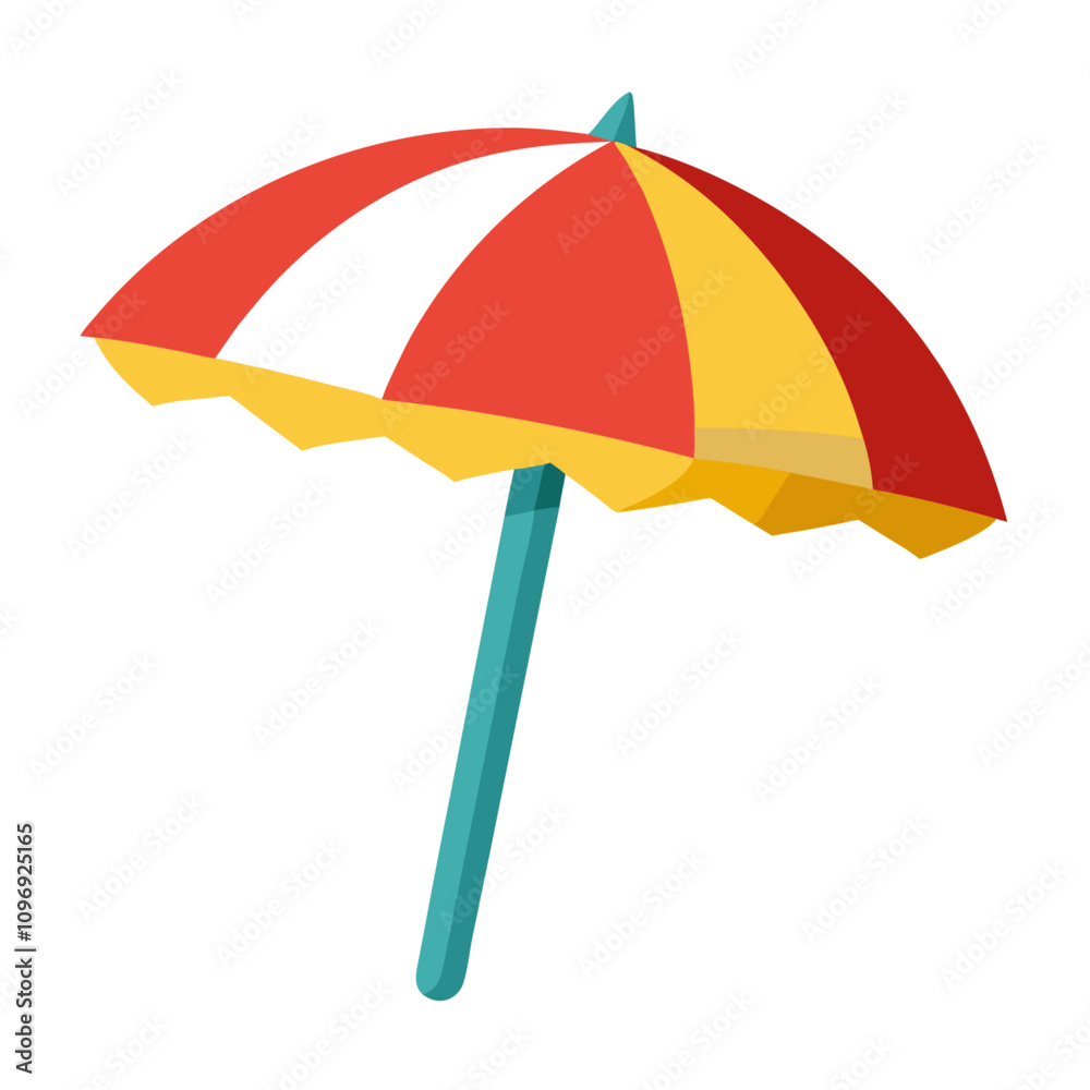 beach umbrella isolated clipart cartoon Illustration drawing Stock ...