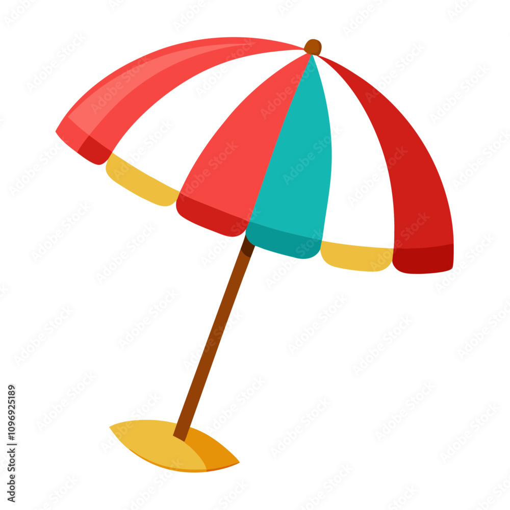 beach umbrella isolated clipart cartoon Illustration drawing Stock ...
