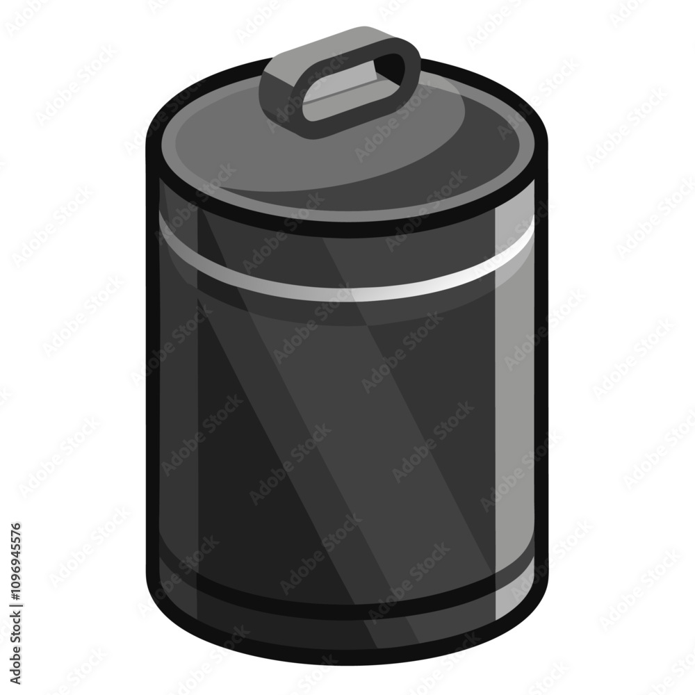 black canister clipart cartoon Illustration drawing Stock Vector ...
