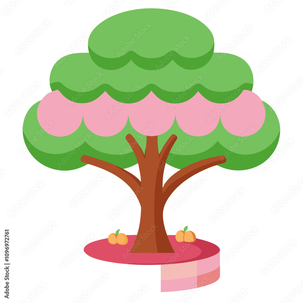 cake tree clipart cartoon Illustration drawing Stock Vector | Adobe Stock