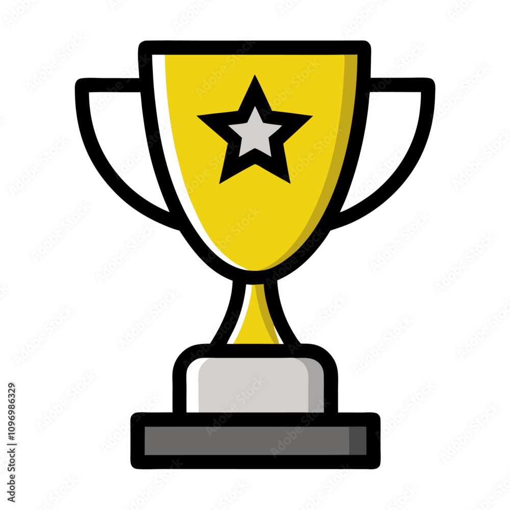 championship trophy clipart cartoon Illustration drawing Stock Vector ...