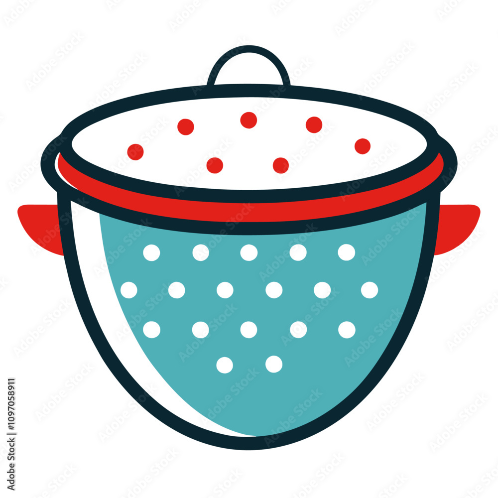 colander clipart cartoon Illustration drawing Stock Vector | Adobe Stock