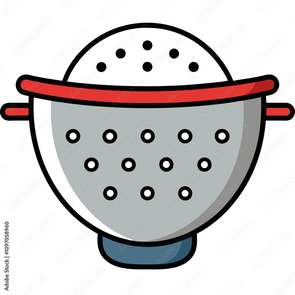 colander clipart cartoon Illustration drawing Stock Vector | Adobe Stock