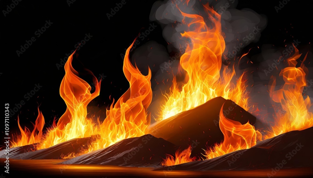 High-Quality Realistic Fire Flames Transparent PNG | Red Burning Fire ...